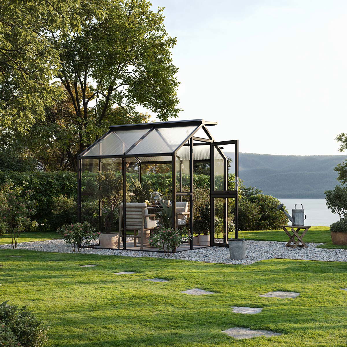 Drivhus - Model Galant II, ESG + HKP, Antracitgrå | 13031200013