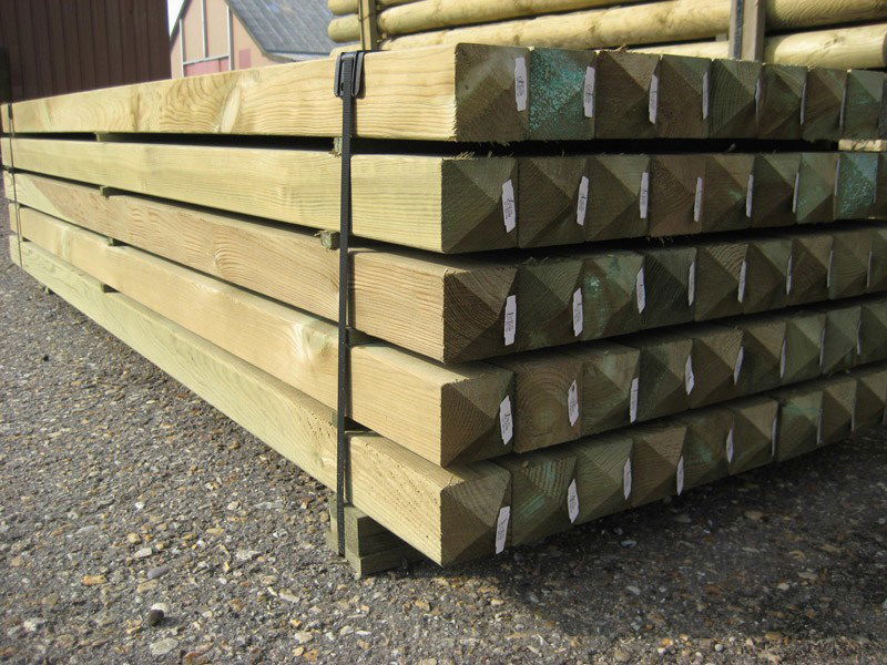 Køb Trykimprægneret høvlet stolpe 70x70mm