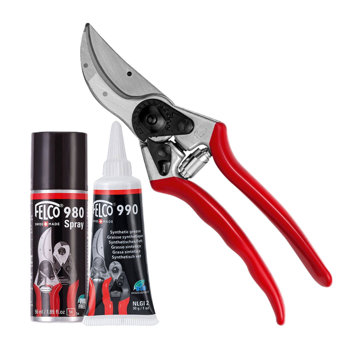 Køb beskæringspakke Felco 2, Felco 990 fedt & Felco 980