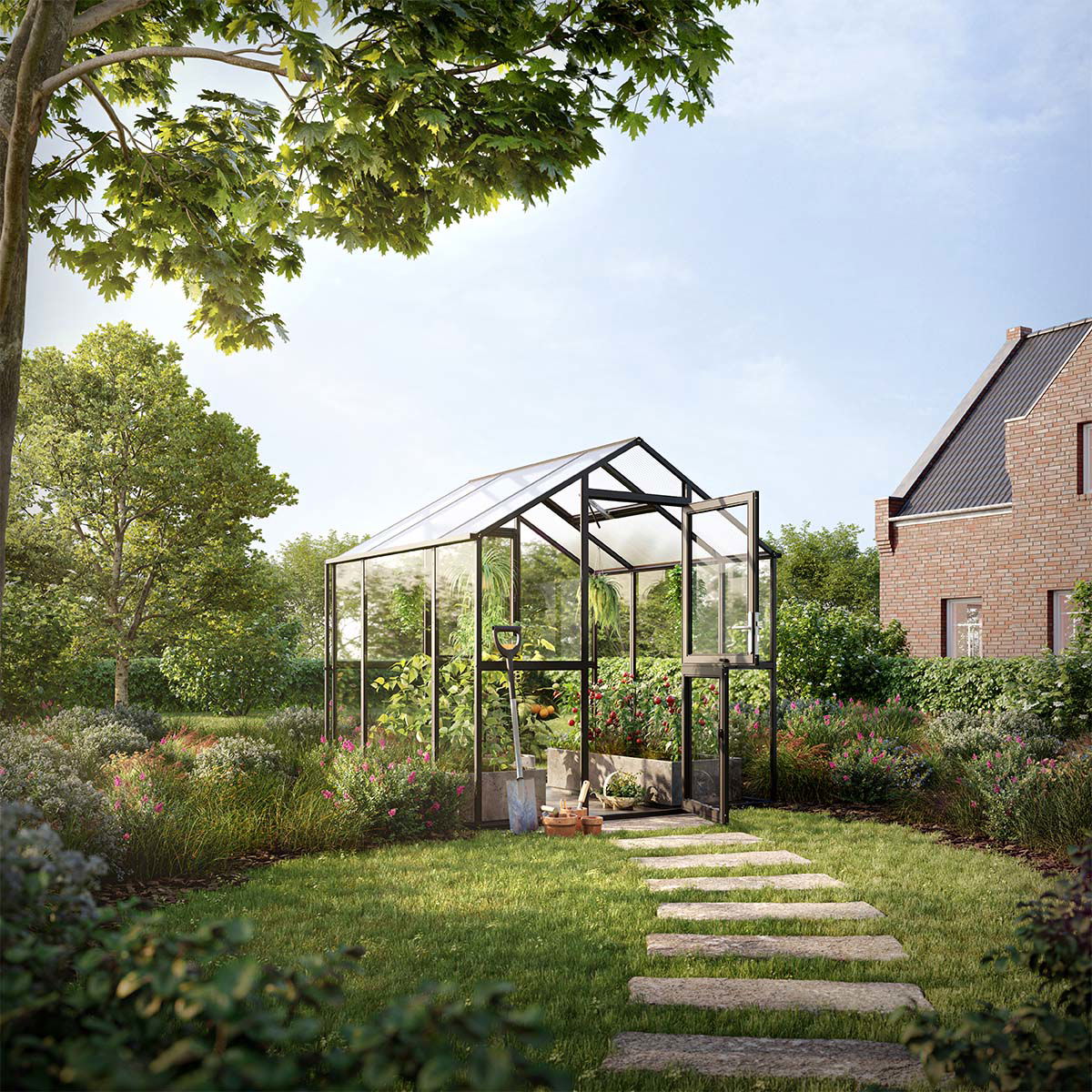 Drivhus - Model Aptasia III-s, Antracitgrå | 13026200003